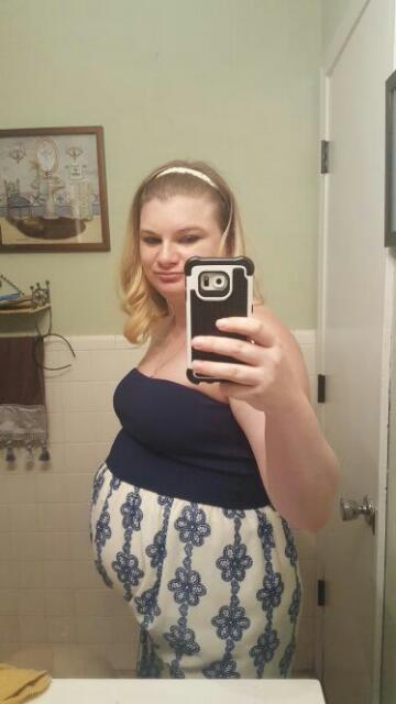 22 +3 weeks triplet baby bump. Currently 23 weeks now. 1 more week ...