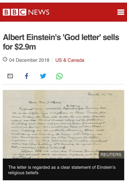 “God Letter” by Albert Einstein - Glow Community