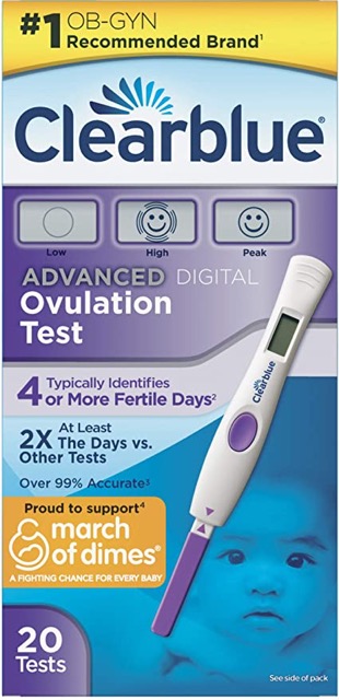 Clear Blue Advanced Digital OPK - 9 Highs no Peak - Glow Community