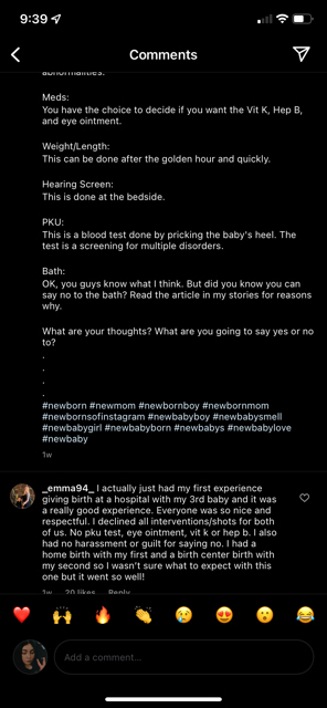 did anyone refuse the shot, vitK or the eye ointment ? - Glow Community