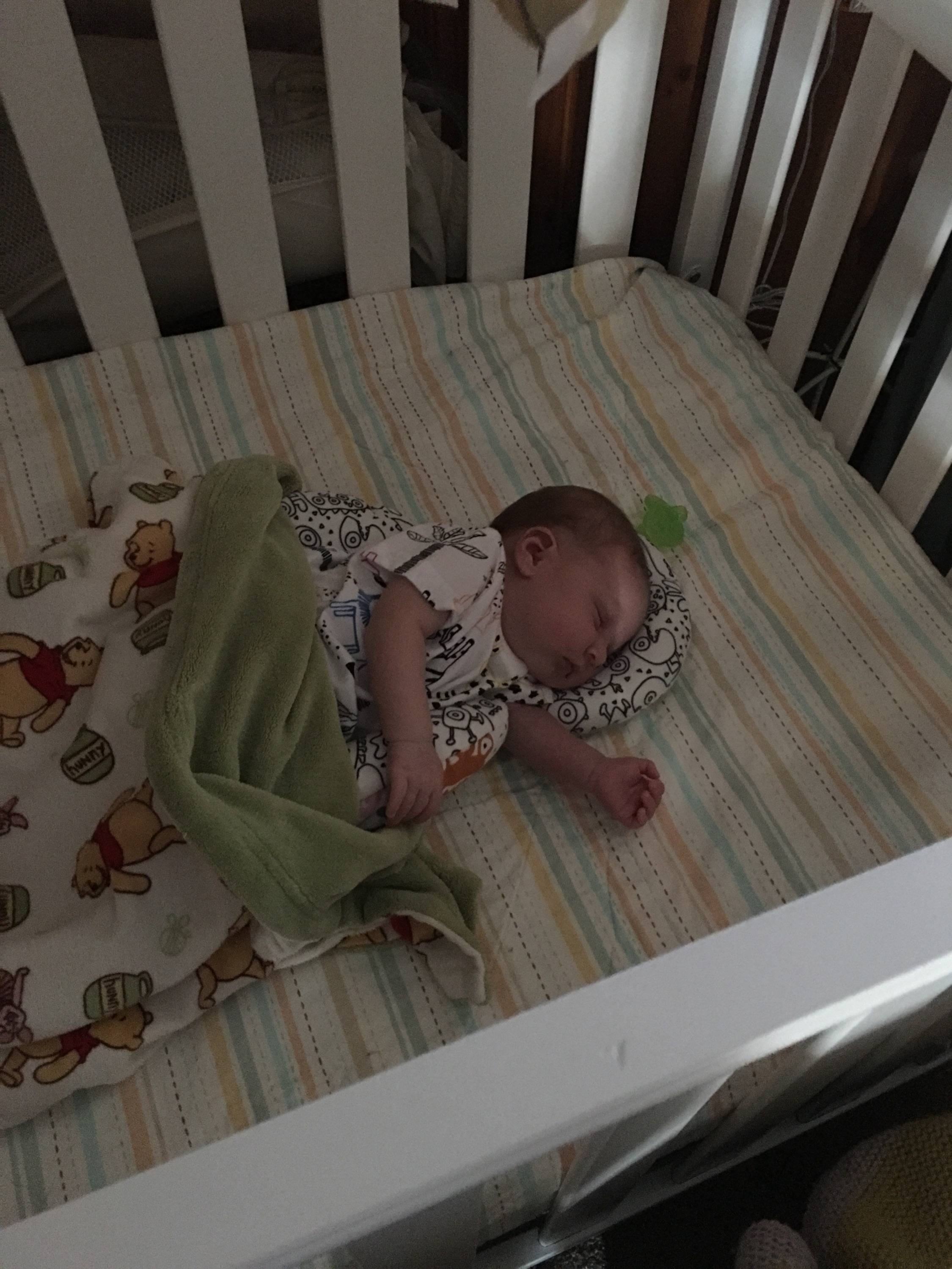 First actual nap in her crib.... don’t worry I was in her room the ...