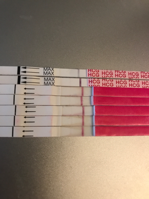 Anybody know why I would get these faint lines on HCG strips but a ...