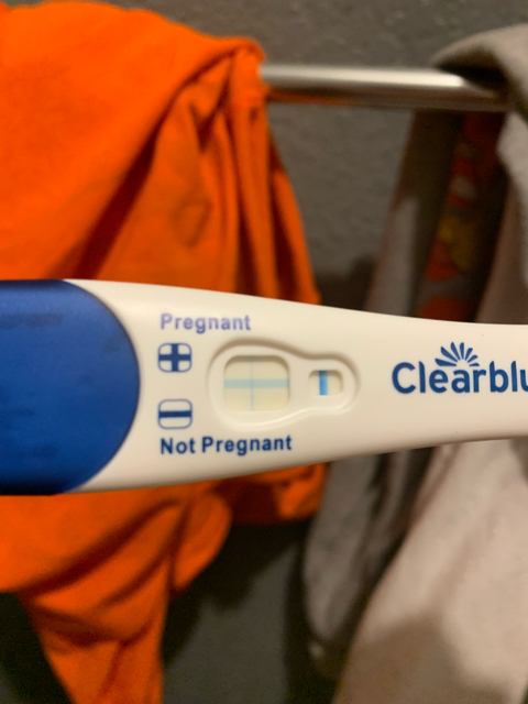 Took a test last night before bed saw a faint line this morning line ...