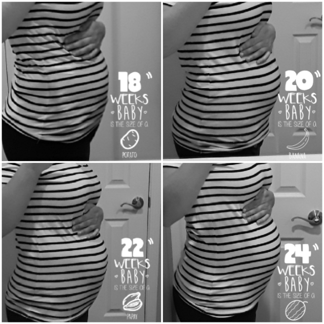 Progression pictures. Love watching my belly grow! - Glow Community