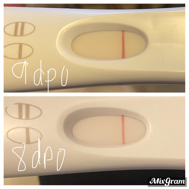I thought I saw a little progression between 8dpo and 9dpo but also ...